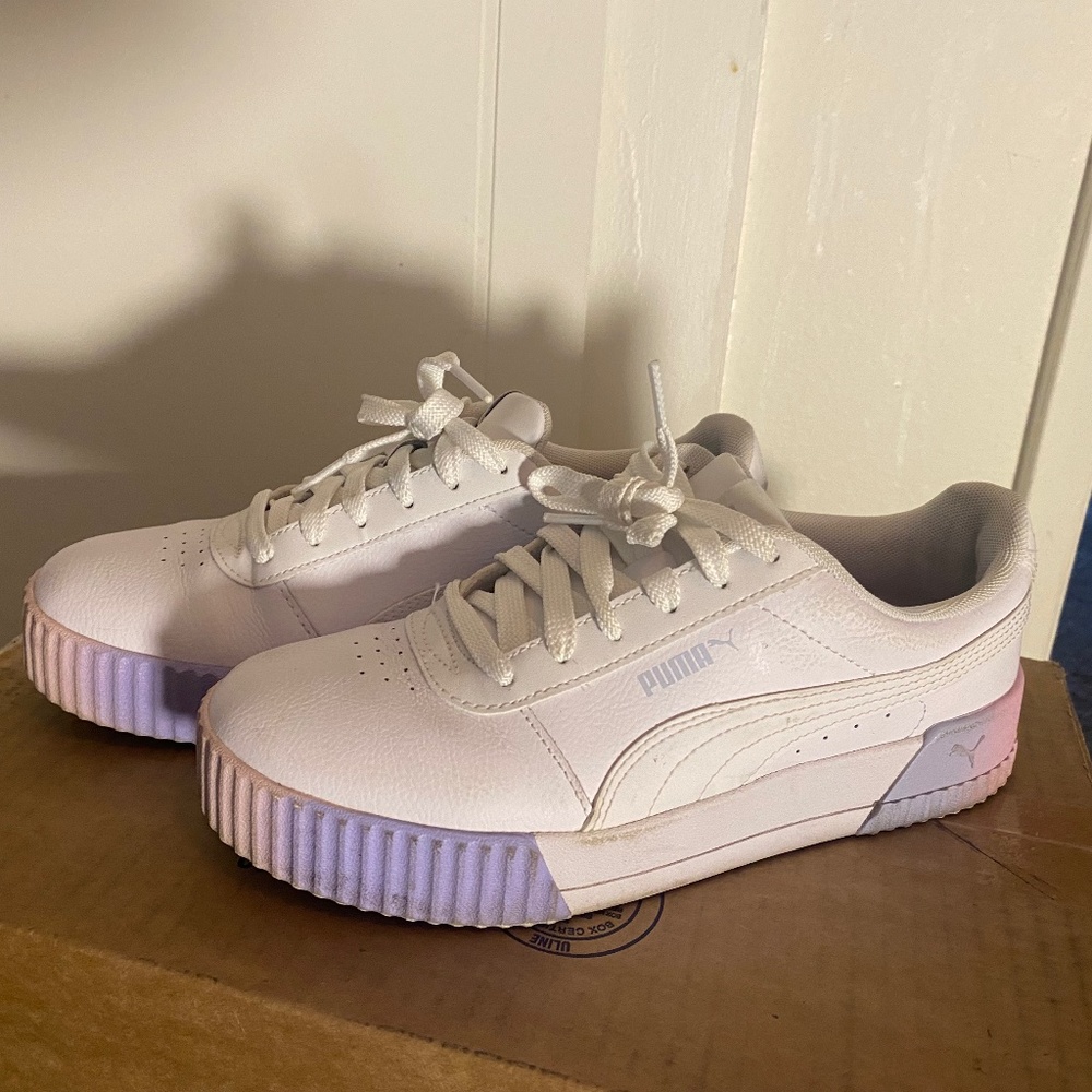 Rainbow Bottom Puma Platform Shoes - Gem